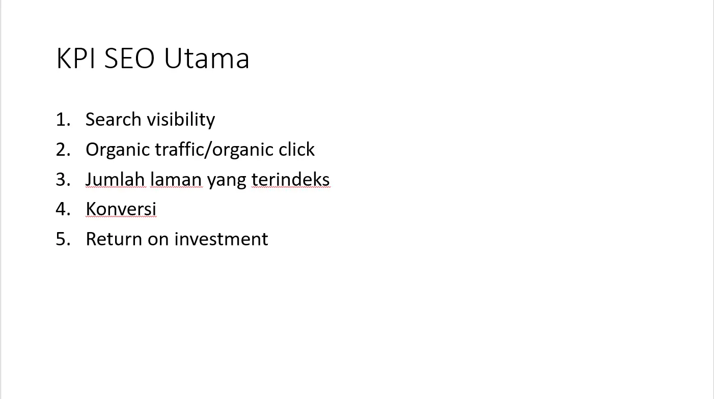KPI SEO - Target Apa saja yang harus Dicapai oleh Praktisi SEO? - Faris Yudza Ghifari