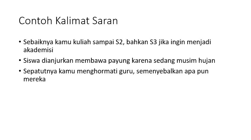 Kalimat Saran - Yuk Berikan Saran yang Tepat!