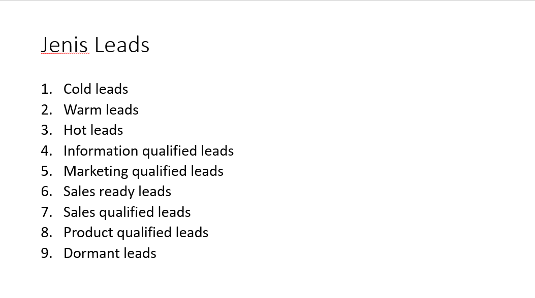 Jenis Leads dalam Bisnis - Apa saja Jenisnya? - Faris Yudza Ghifari